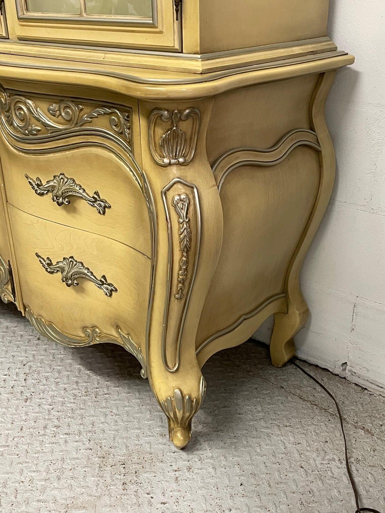 French Rococo Style China Cabinet by Romweber For Sale at 1stDibs