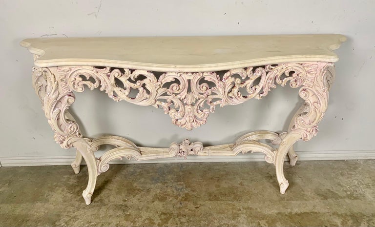 French Rococo Style Console C. 1930s For Sale at 1stDibs