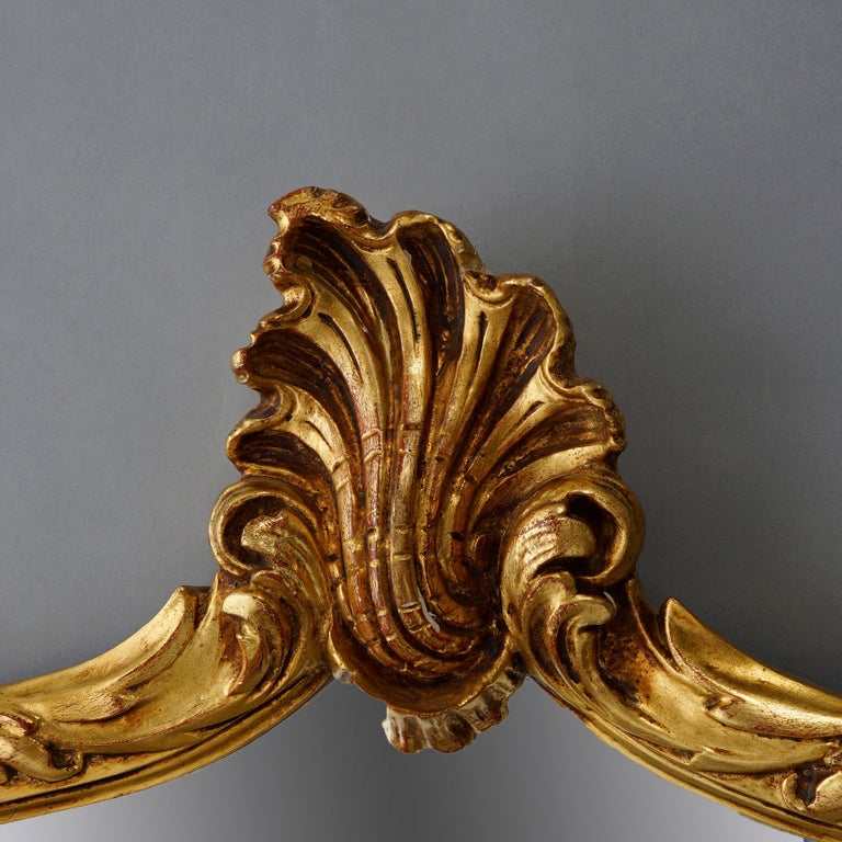French Rococo Style Giltwood Wall Mirror, 20th C at 1stDibs