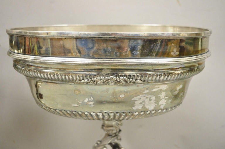 French Rococo Style Silver Plated Cherub Dome Centerpiece Fruit Bowls ...