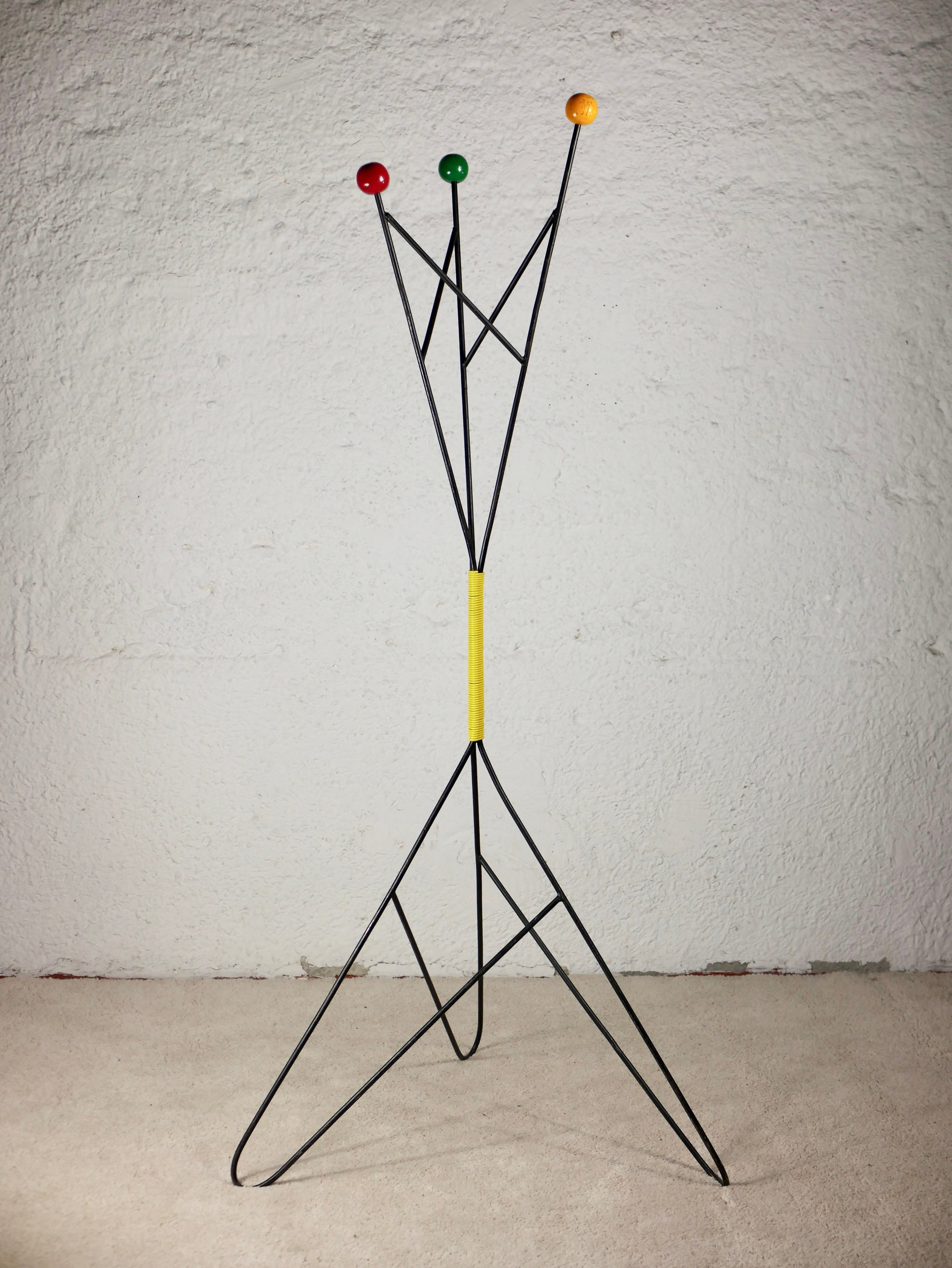 French Roger Feraud Multicolored Tripod Coat Hanger French, from the ...