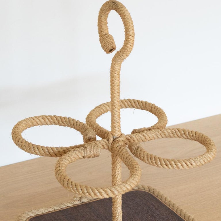 French Rope Bottle Holder by Audoux Minet For Sale at 1stDibs