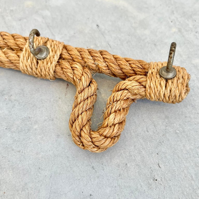 French Rope Key Wall Hook by Style of Audoux Minet, 1960s France For ...