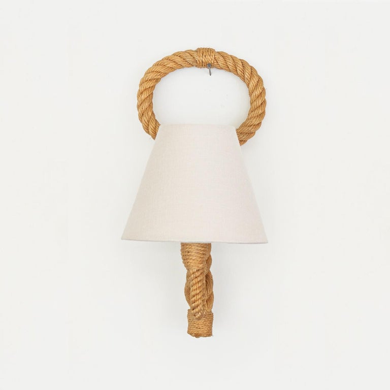 French Rope Sconce by Audoux Minet For Sale at 1stDibs