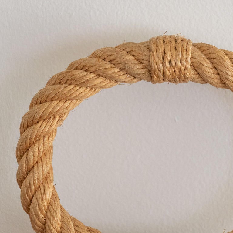 French Rope Sconce by Audoux Minet For Sale at 1stDibs