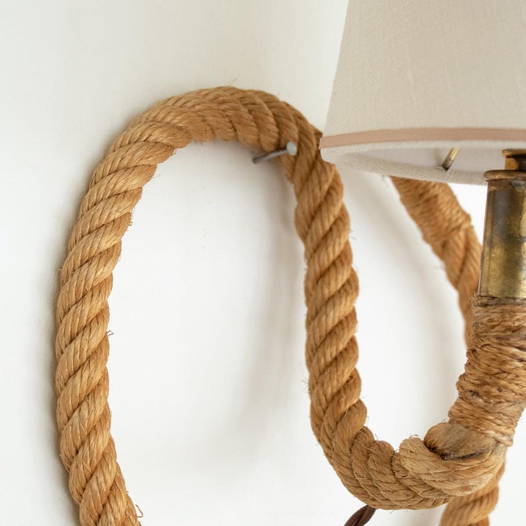French Rope Sconce by Audoux Minet at 1stDibs