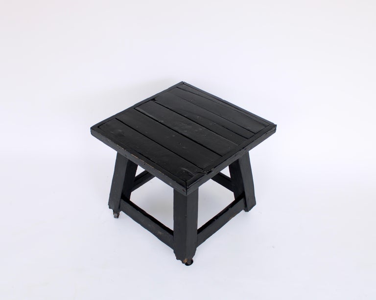 French Rotating Wood Ebonized Sculpture Stand 19th C For Sale at 1stDibs