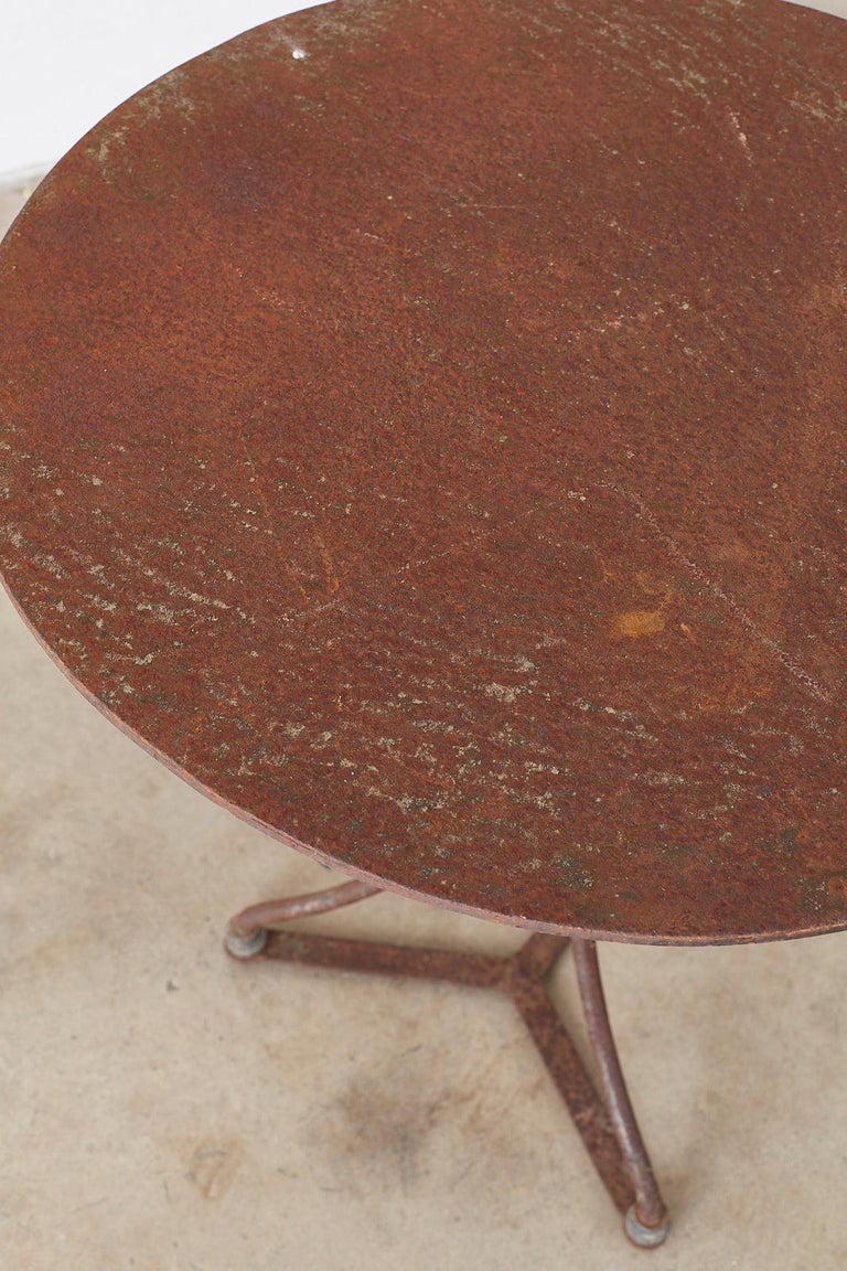 French Round Iron Bistro or Cafe Table at 1stDibs