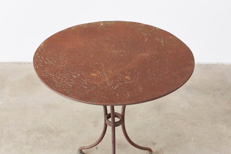 French Round Iron Bistro or Cafe Table at 1stDibs