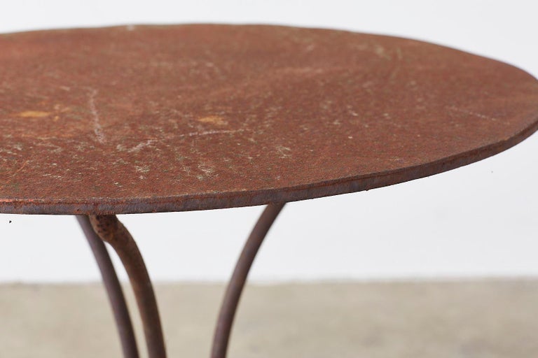French Round Iron Bistro or Cafe Table at 1stDibs