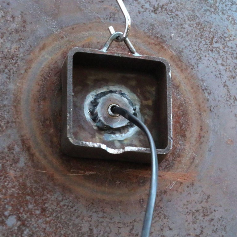 French Rust Vintage Industrial Saw Blade Scone Wall Light For Sale at ...