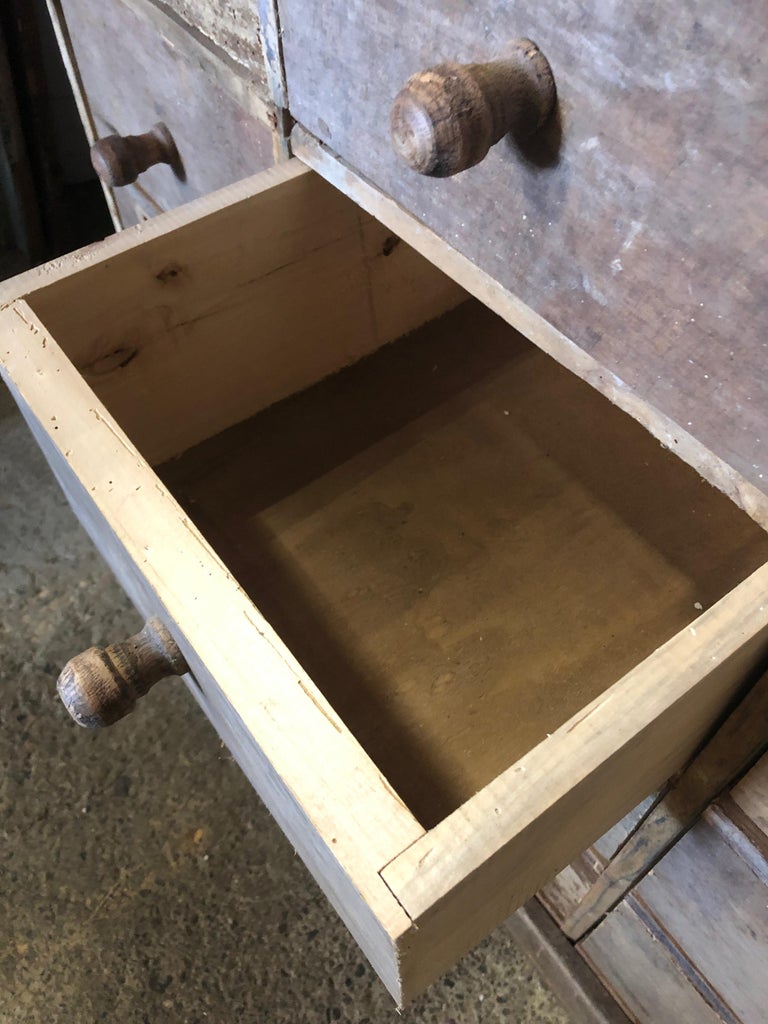 French Rustic 24-Drawer and Multiple Cubbie Cabinet For Sale at 1stDibs