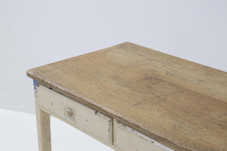 French Rustic Chic Wood Table or Small Desk For Sale at 1stDibs