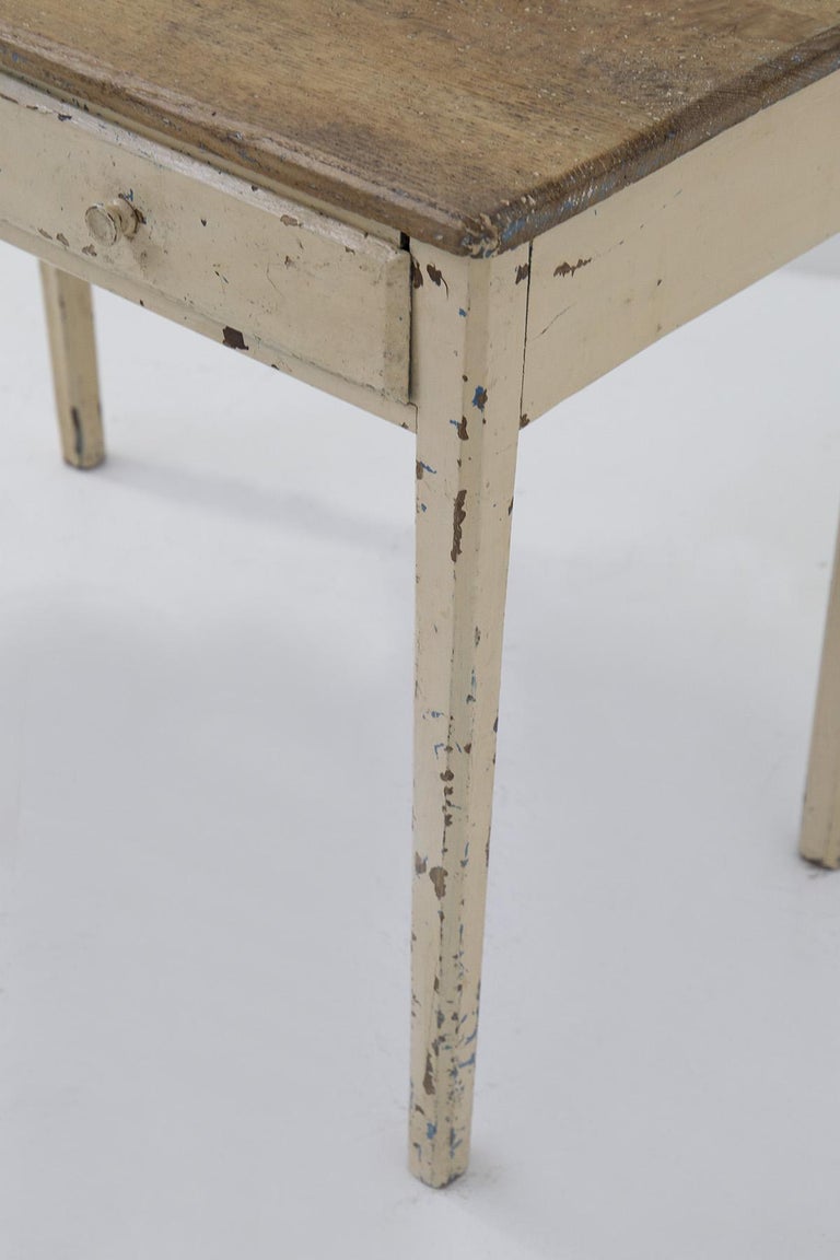 French Rustic Chic Wood Table or Small Desk at 1stDibs