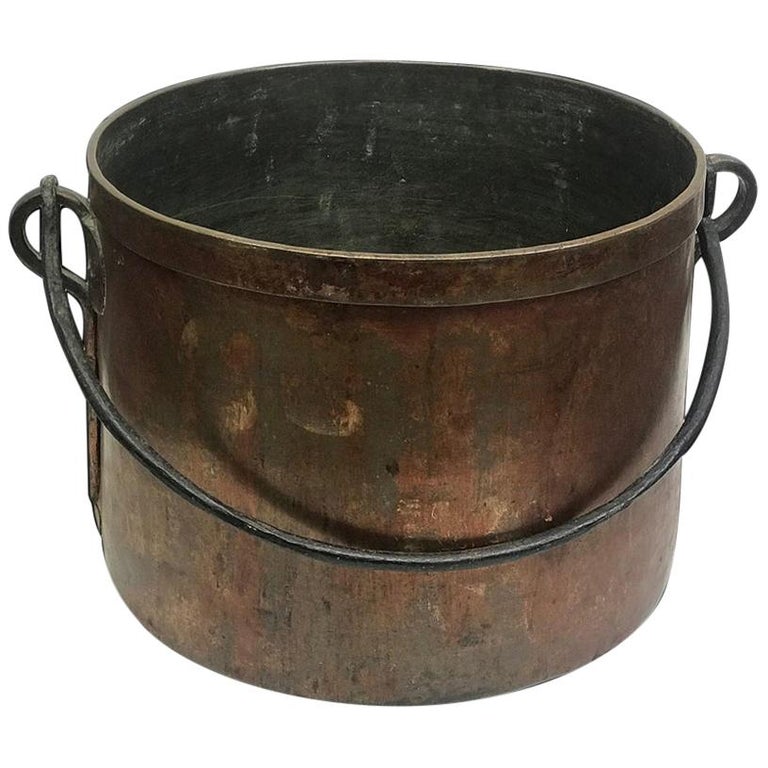 French Rustic Copper Pot at 1stDibs