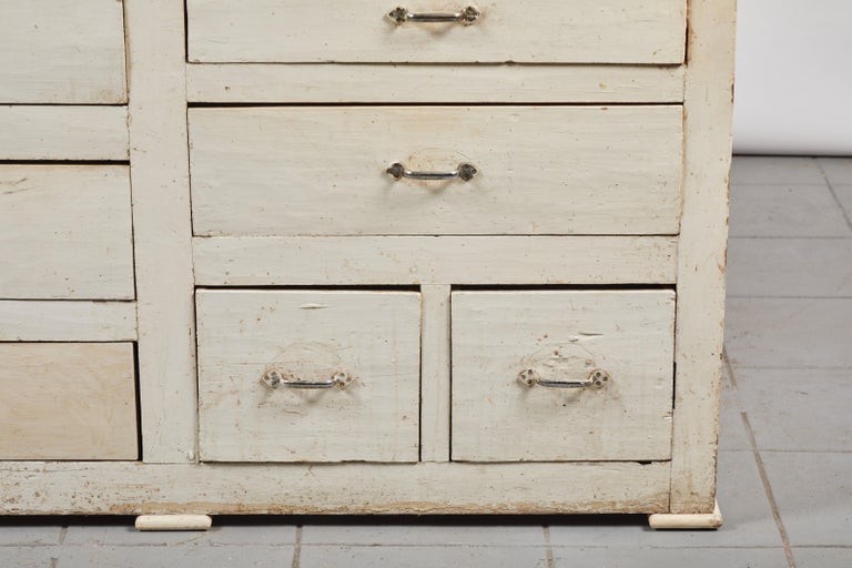 French Rustic White Painted Sideboard at 1stDibs