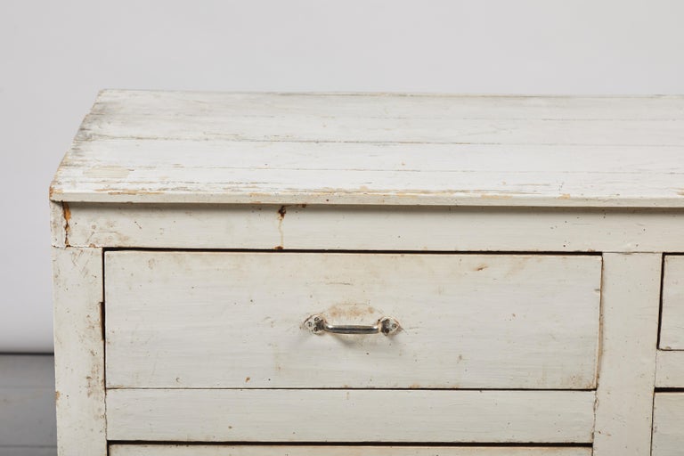 French Rustic White Painted Sideboard at 1stDibs