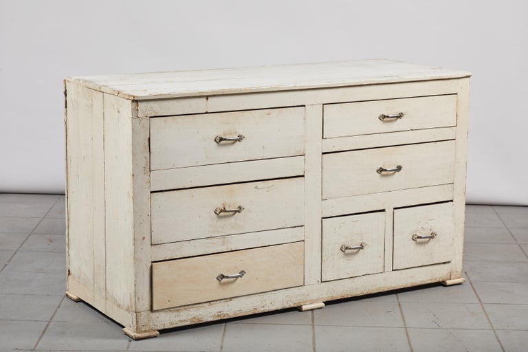 French Rustic White Painted Sideboard at 1stDibs