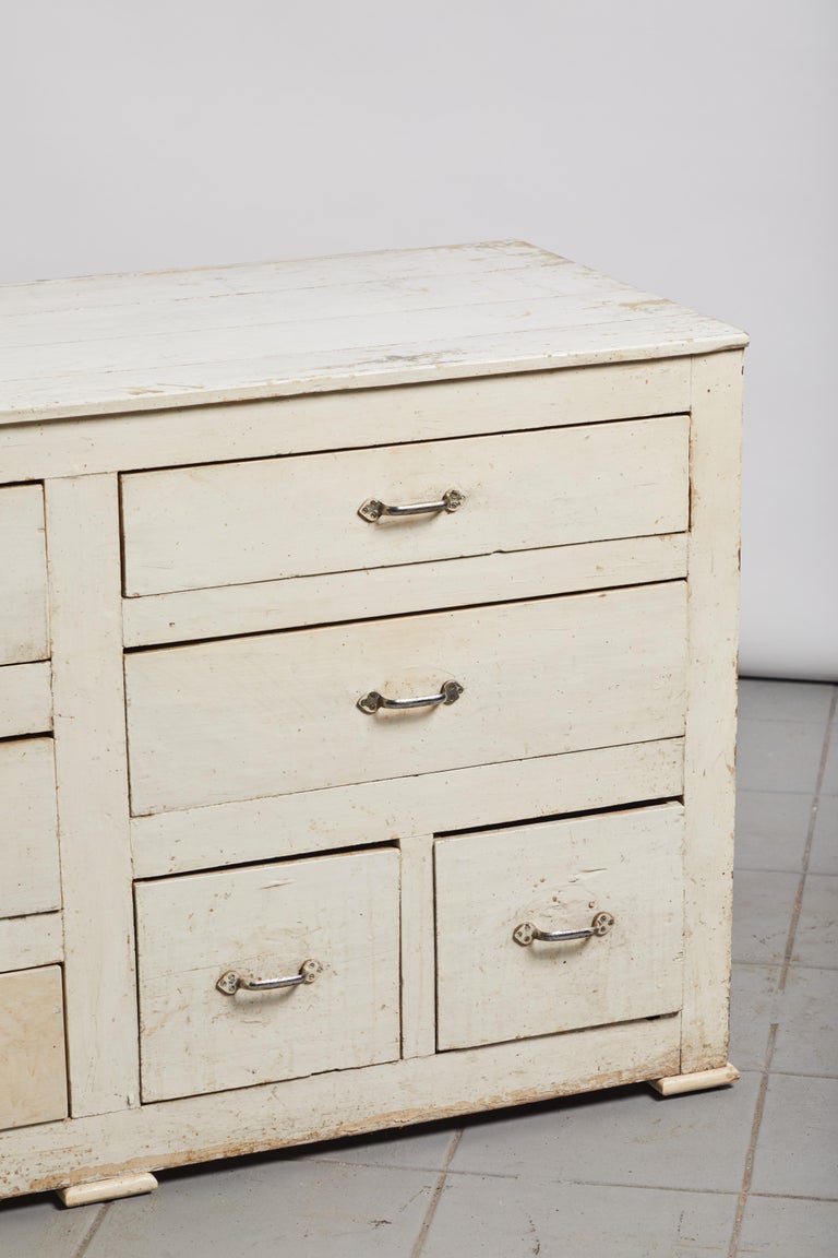 French Rustic White Painted Sideboard at 1stDibs
