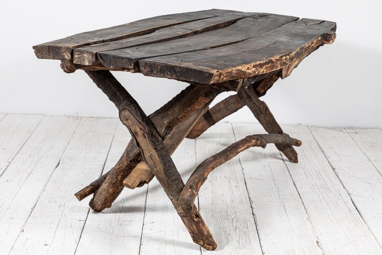 French Rustic Wooden Twig Table at 1stDibs
