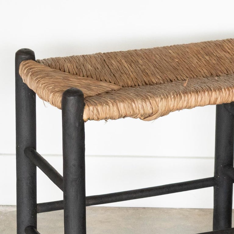 French Rustic Woven Bench For Sale at 1stDibs