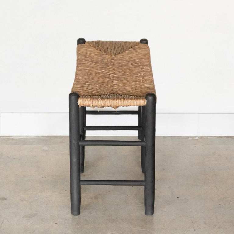 French Rustic Woven Bench For Sale at 1stDibs