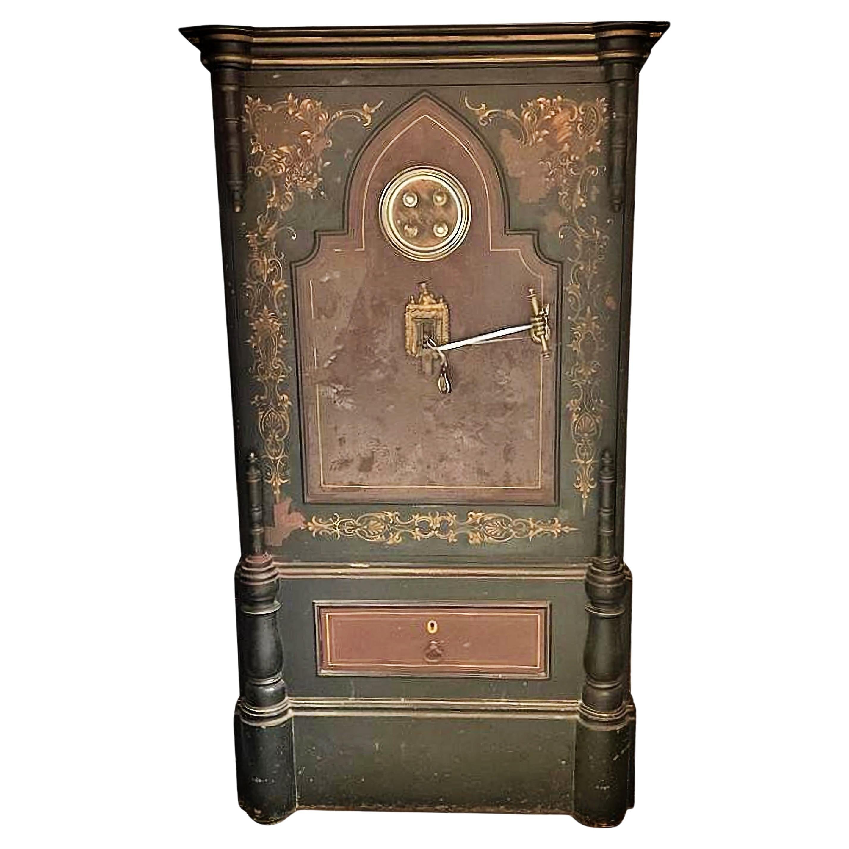 Polychrome Colonial Safe, circa 19th Century at 1stDibs