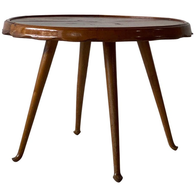 French Scallop Round Side Table at 1stDibs