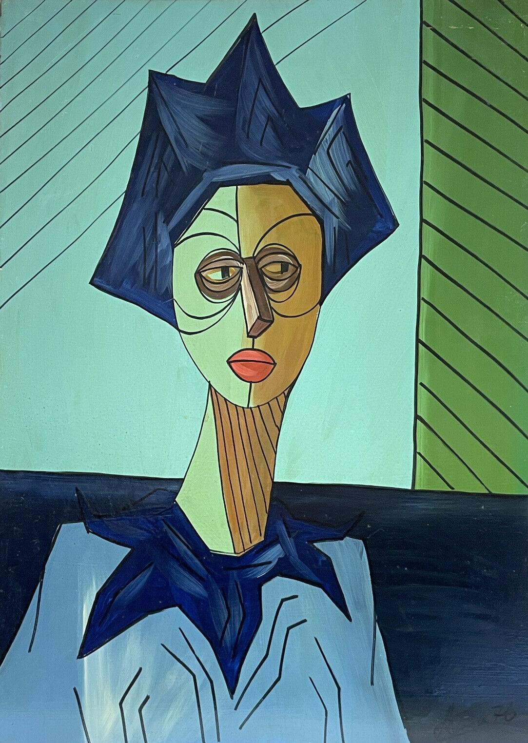 Unknown - 1970's FRENCH ABSTRACT PORTRAIT - SIGNED and DATED - AMAZING ...
