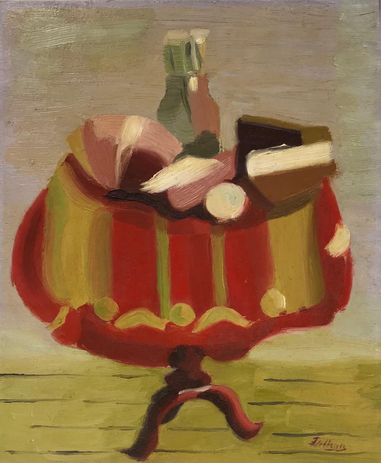 French School - 1950's French Cubist Still Life Interior Scene, signed ...