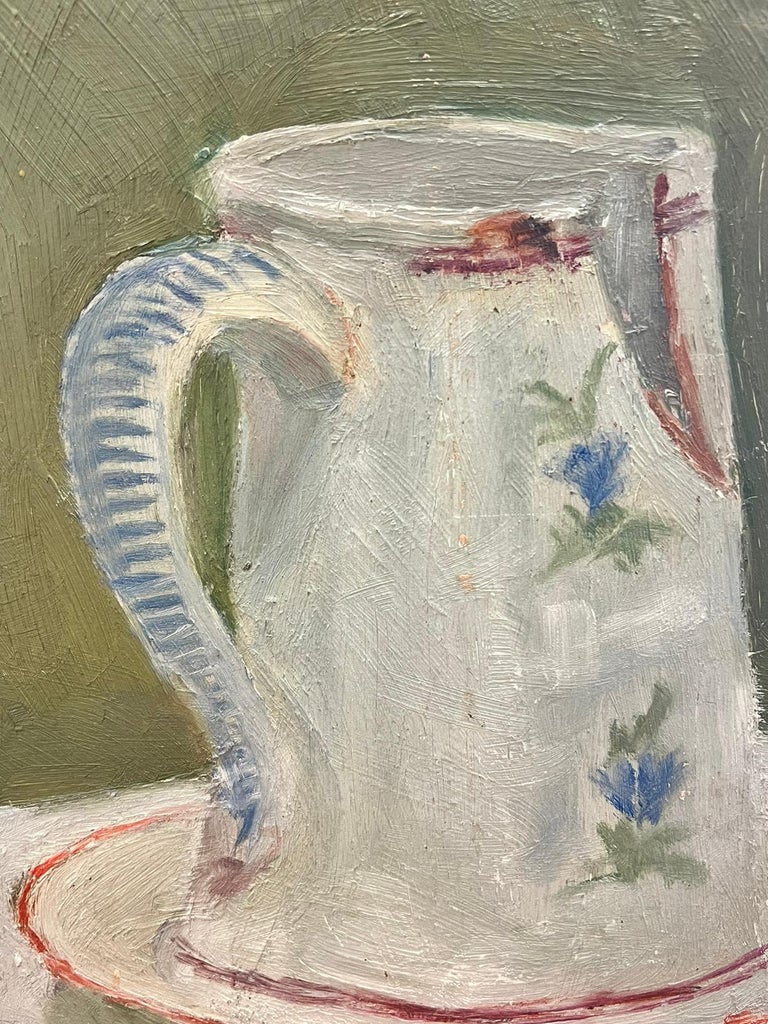 French School - Antique French Impressionist Oil Still Life Jug and ...