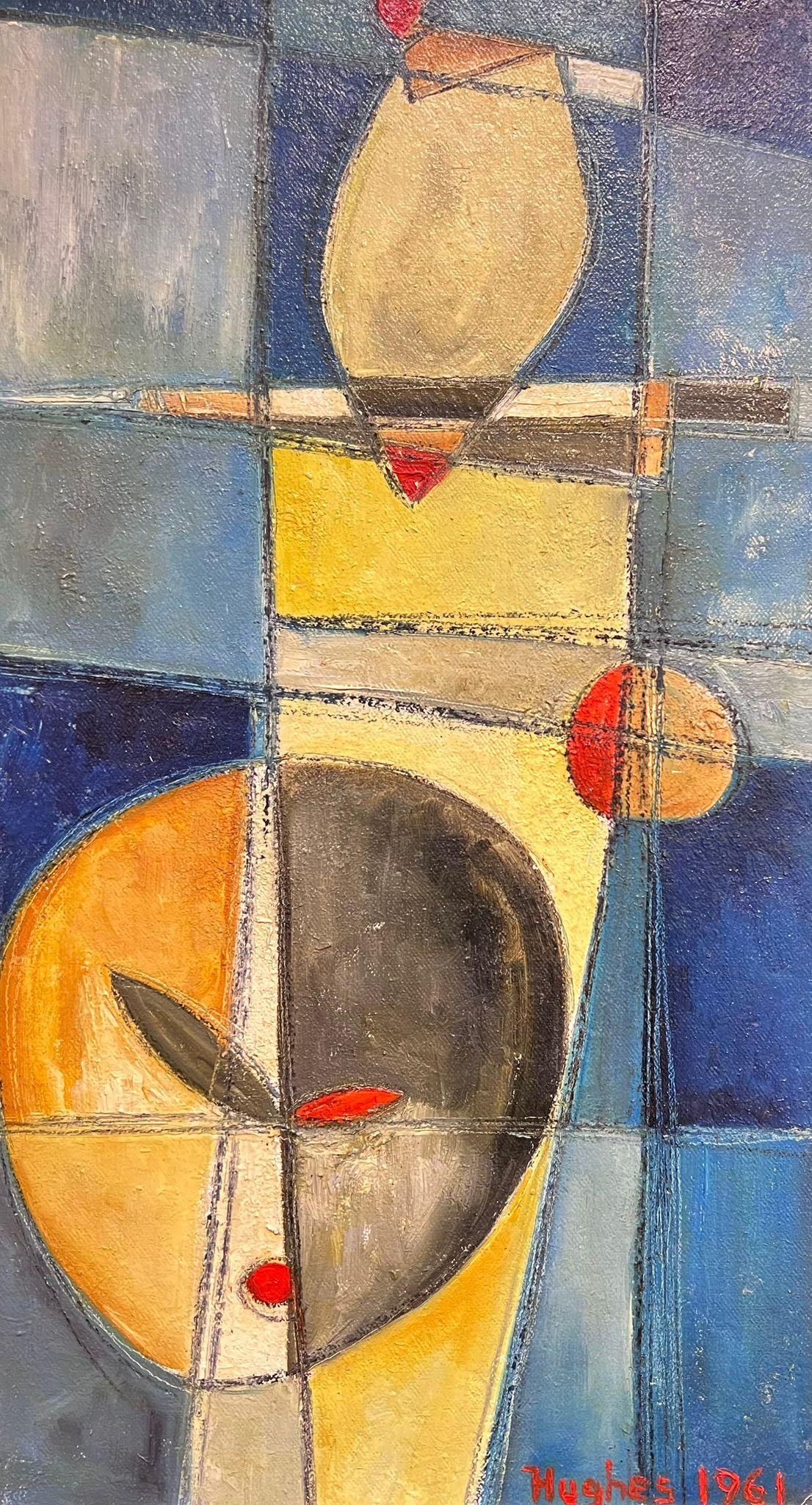 French School - Large 1960's French/ British Cubist Oil Painting Signed ...