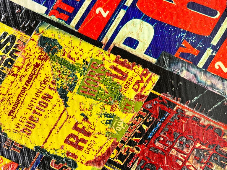 French School - Contemporary French Pop Art Collage Artwork, signed For ...