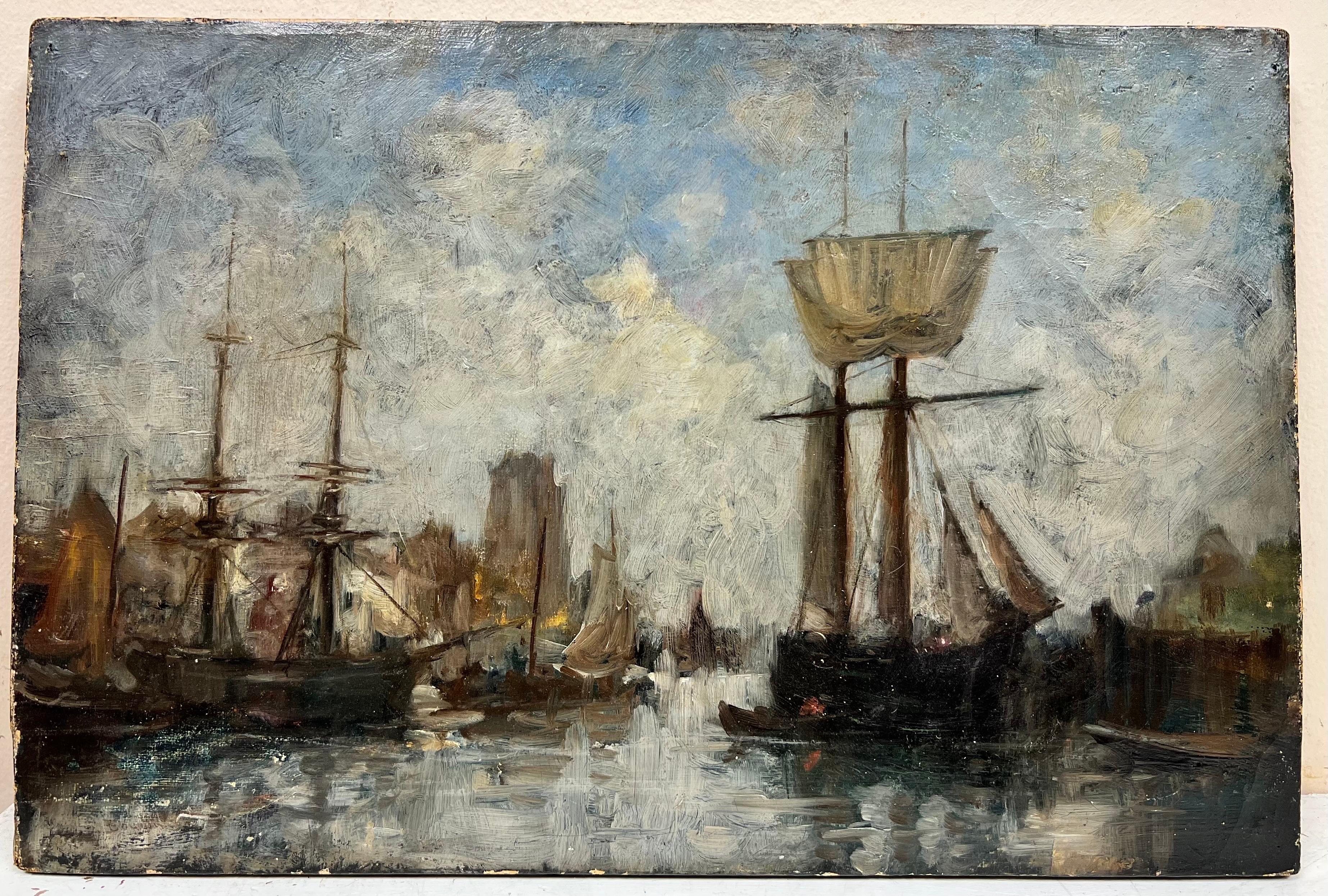French School - Circle of Eugene Boudin 19th Century French ...
