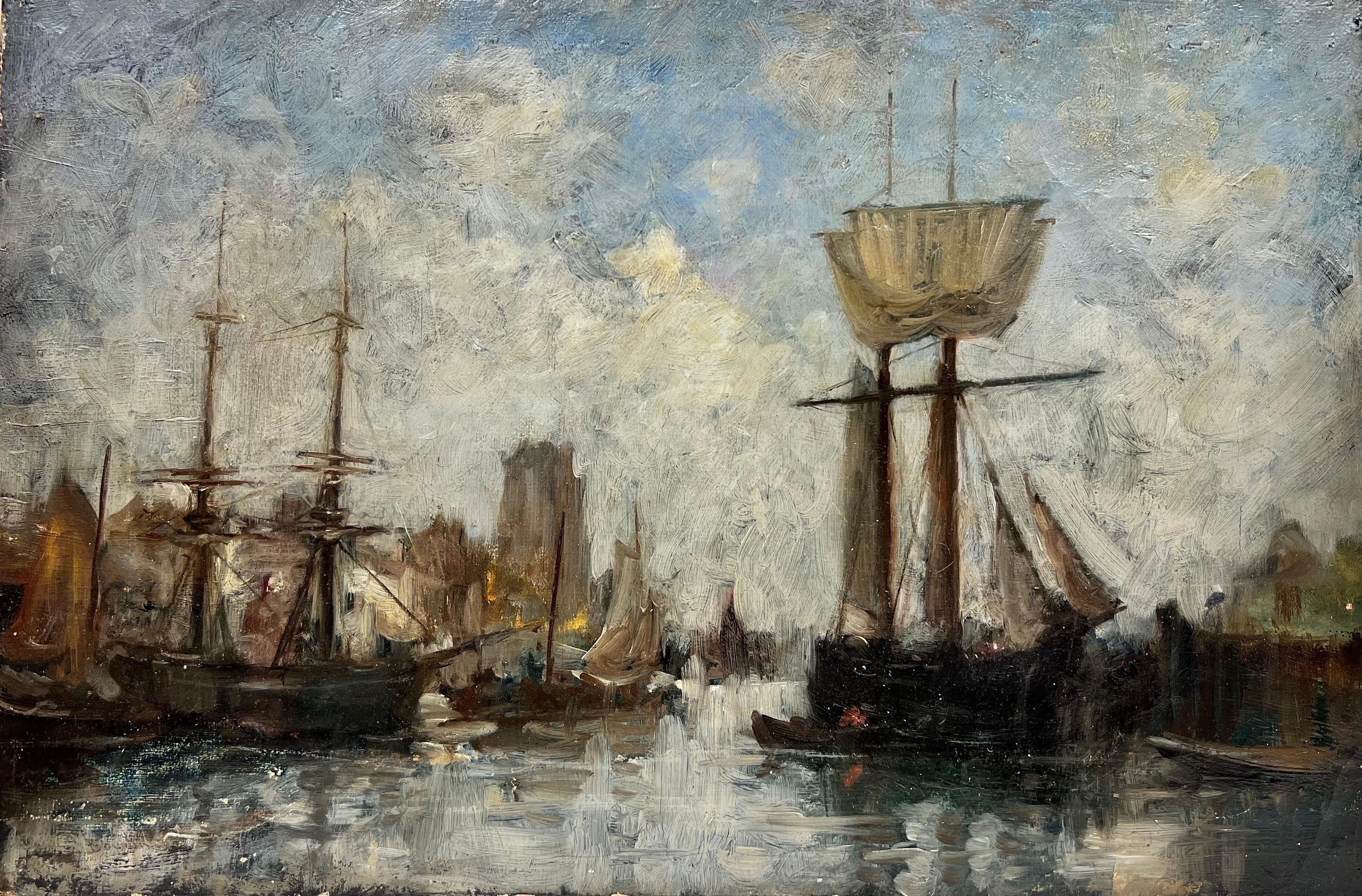 French School - Circle of Eugene Boudin 19th Century French ...