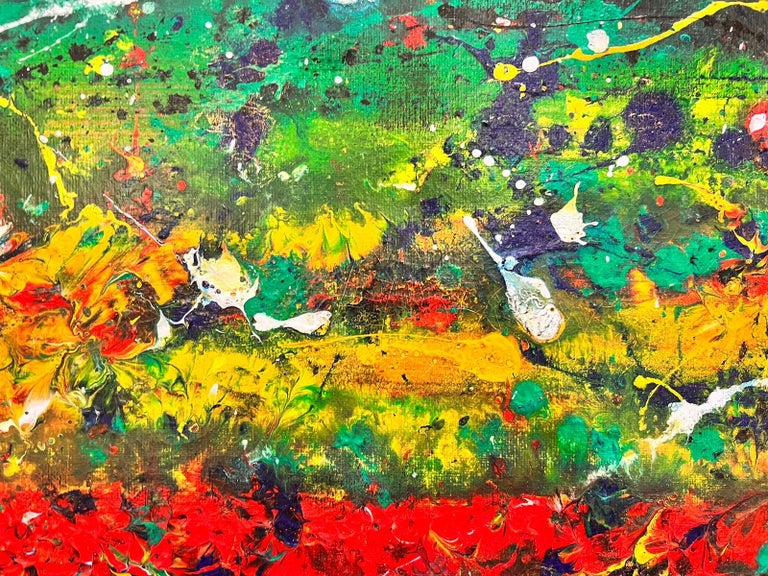 French School - French Contemporary Abstract Splash Drip Painting ...
