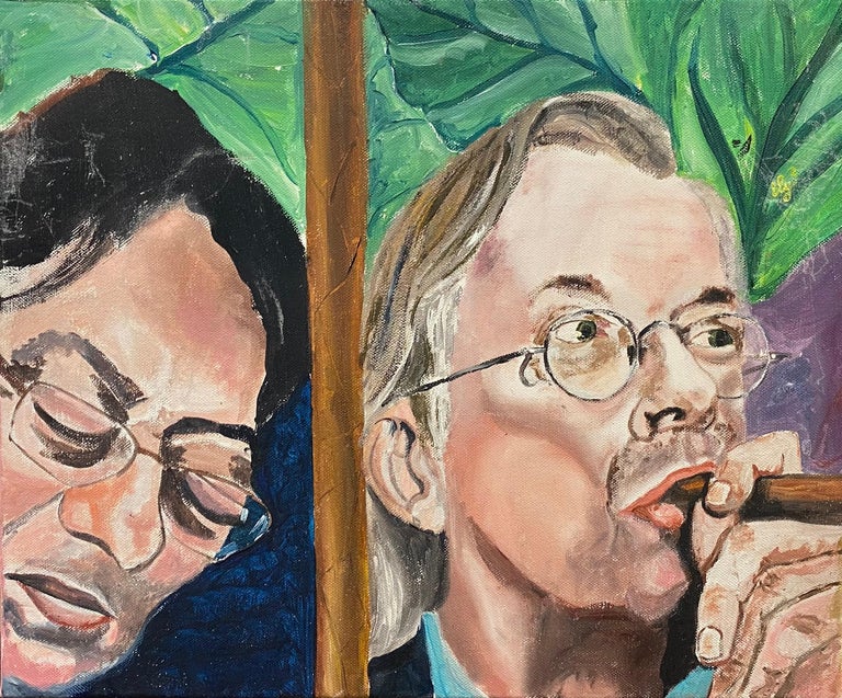 Unknown - Huile française - Portraits de fumeurs de cigares En vente ...