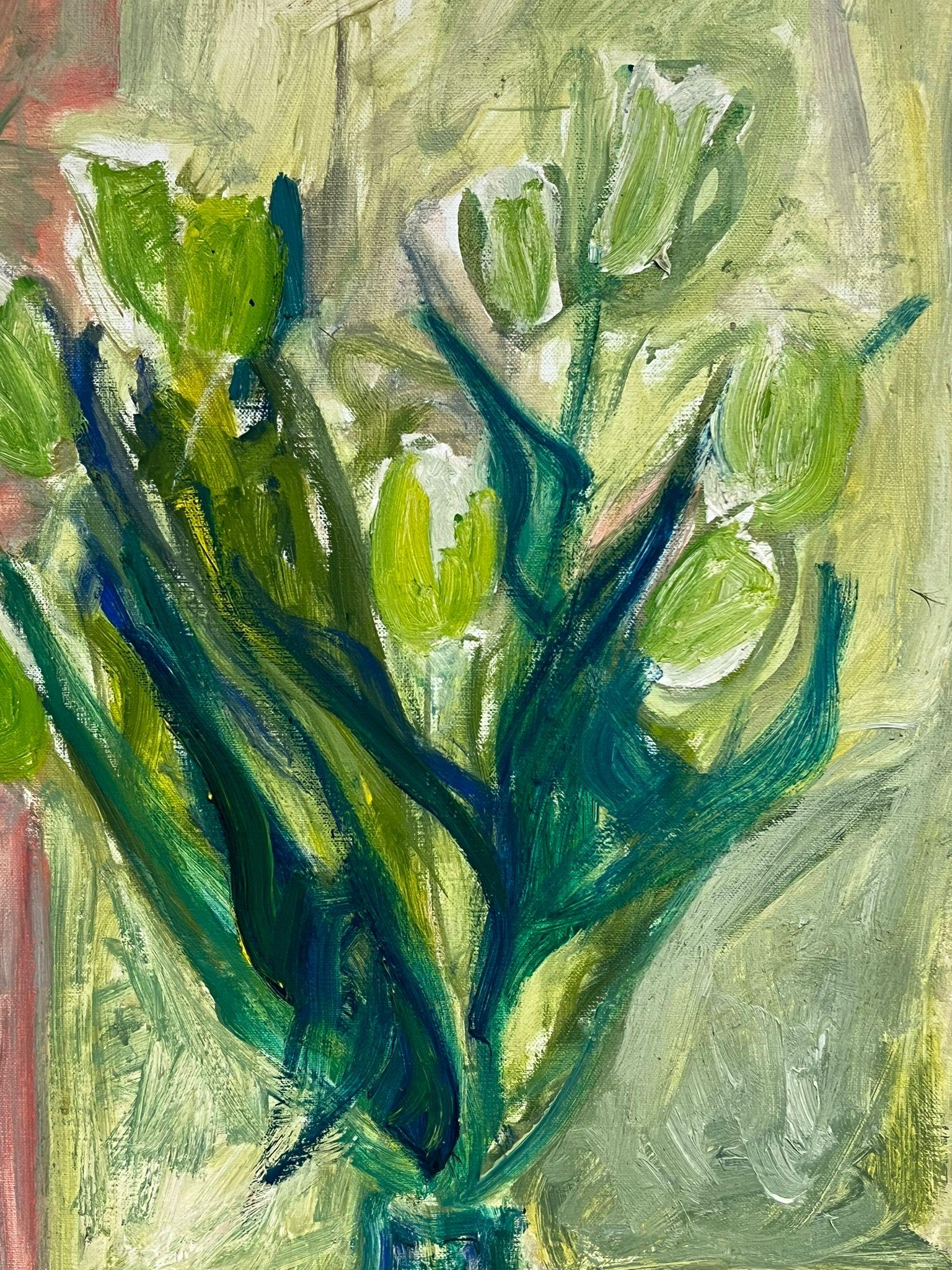 French School - 1980's French Post Impressionist Signed Oil White and ...