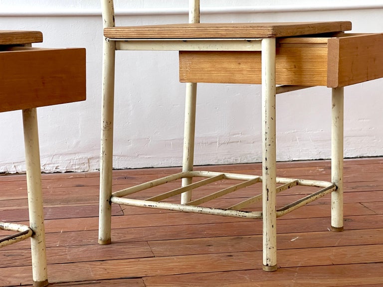 French School Chairs w/ Drawer For Sale at 1stDibs