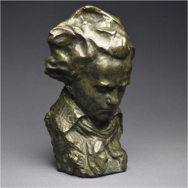 French School, Late 19th, Early 20th Century, Bronze Bust of Beethoven ...