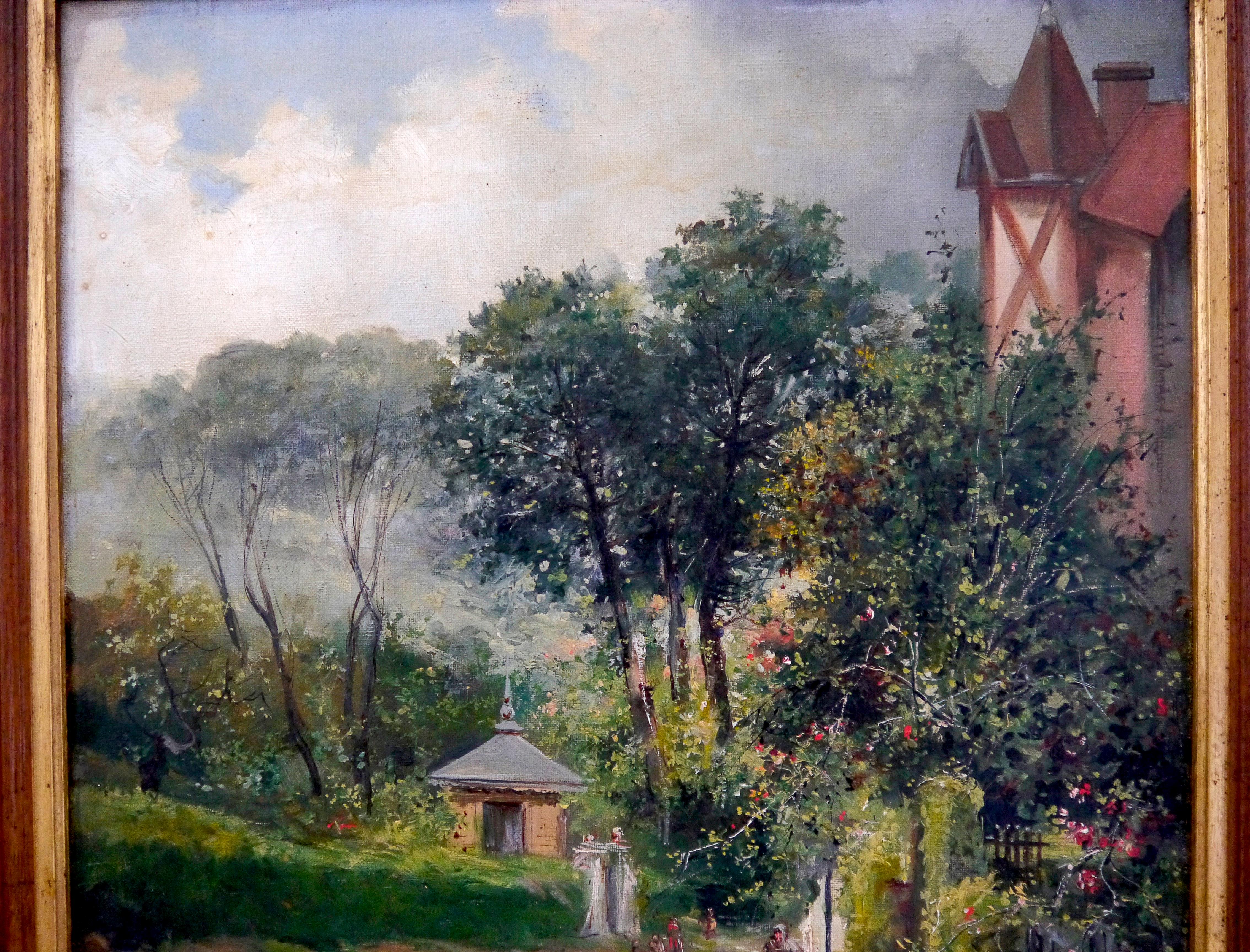 French School Masters - French school Landscape A Country Lane with ...