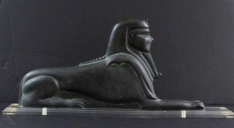 Unknown - 'Bronze Art Deco Sphinx', Large French 1930's Lost Wax ...