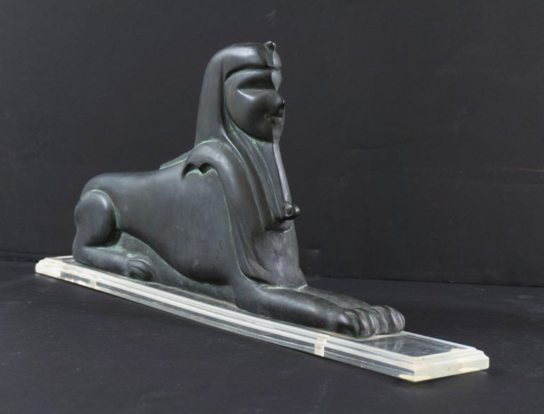 Unknown - 'Bronze Art Deco Sphinx', Large French 1930's Lost Wax ...