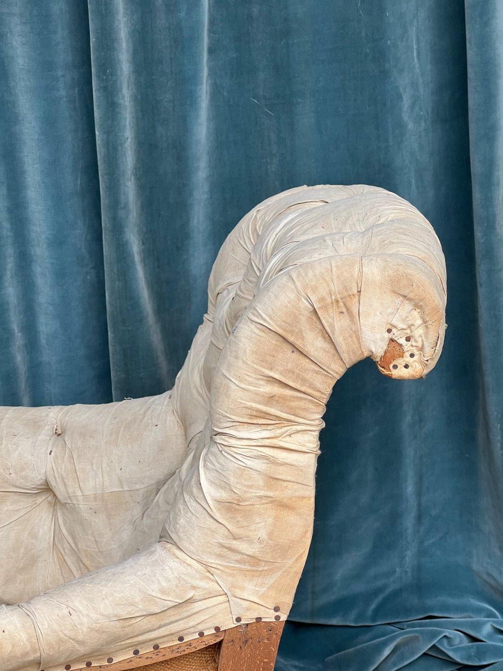 French Scrolled Back Tufted Napoleon III Armchair For Sale at 1stDibs ...