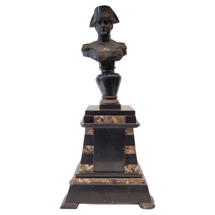 French Sculpture Bust “Egyptian Napoleon”, Bronze and marble, Napoleon ...