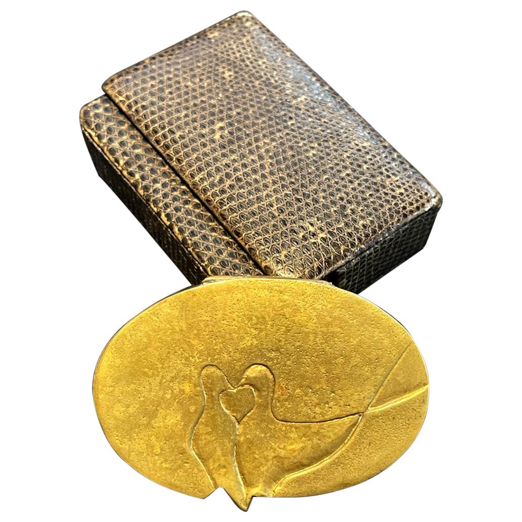 French Sculptured Gilt Bronze Box by Line Vautrin For Sale at 1stDibs