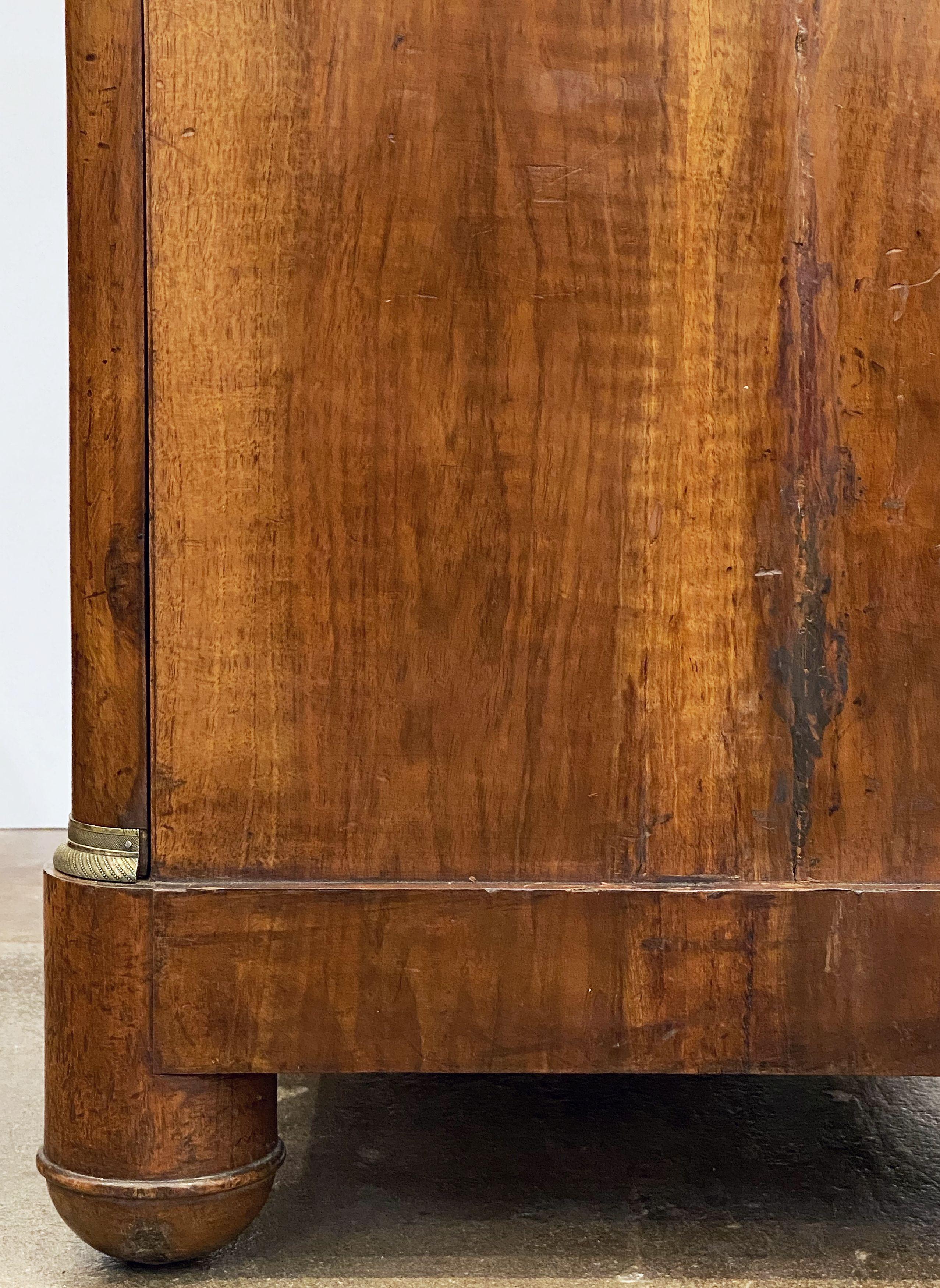 French Semainier or Tall Chest of Walnut with Marble Top For Sale at ...