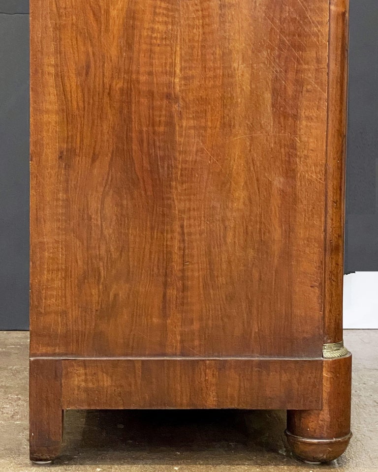 French Semainier or Tall Chest of Walnut with Marble Top For Sale at ...