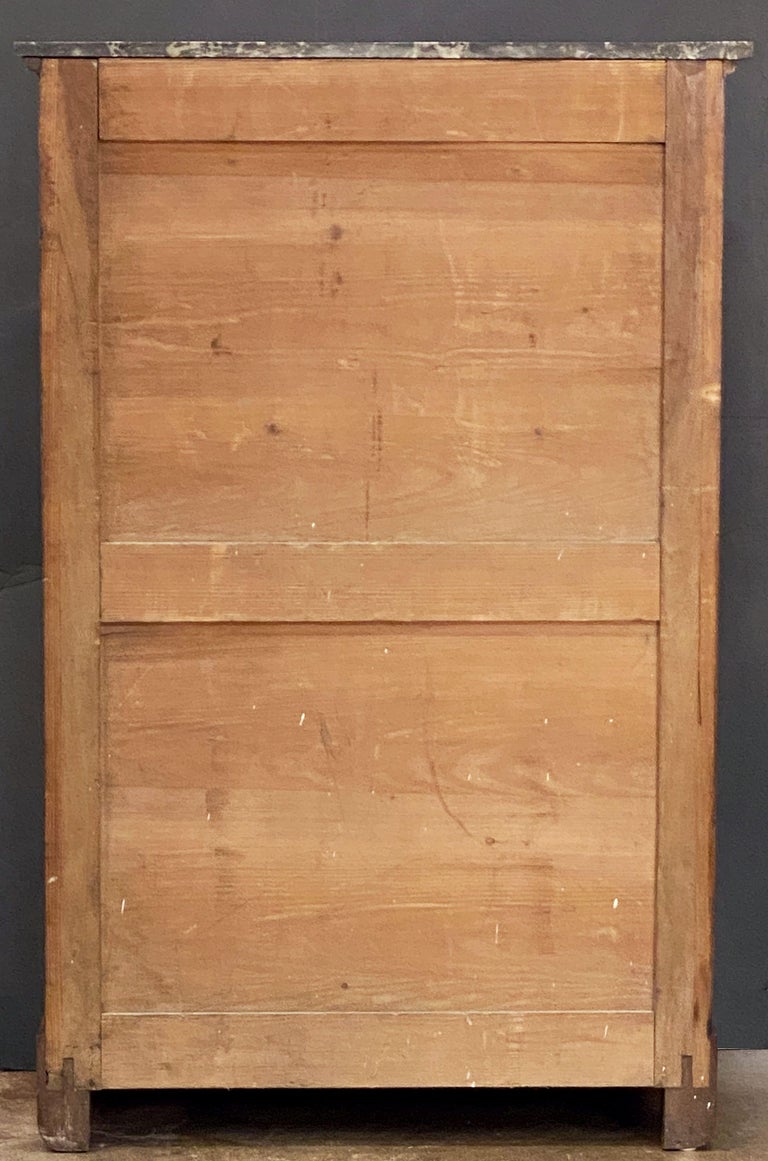 French Semainier or Tall Chest of Walnut with Marble Top For Sale at ...