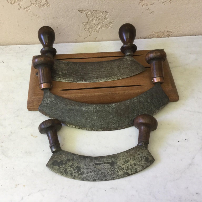 French Set of 3 Iron Choppers, circa 1900 For Sale at 1stDibs